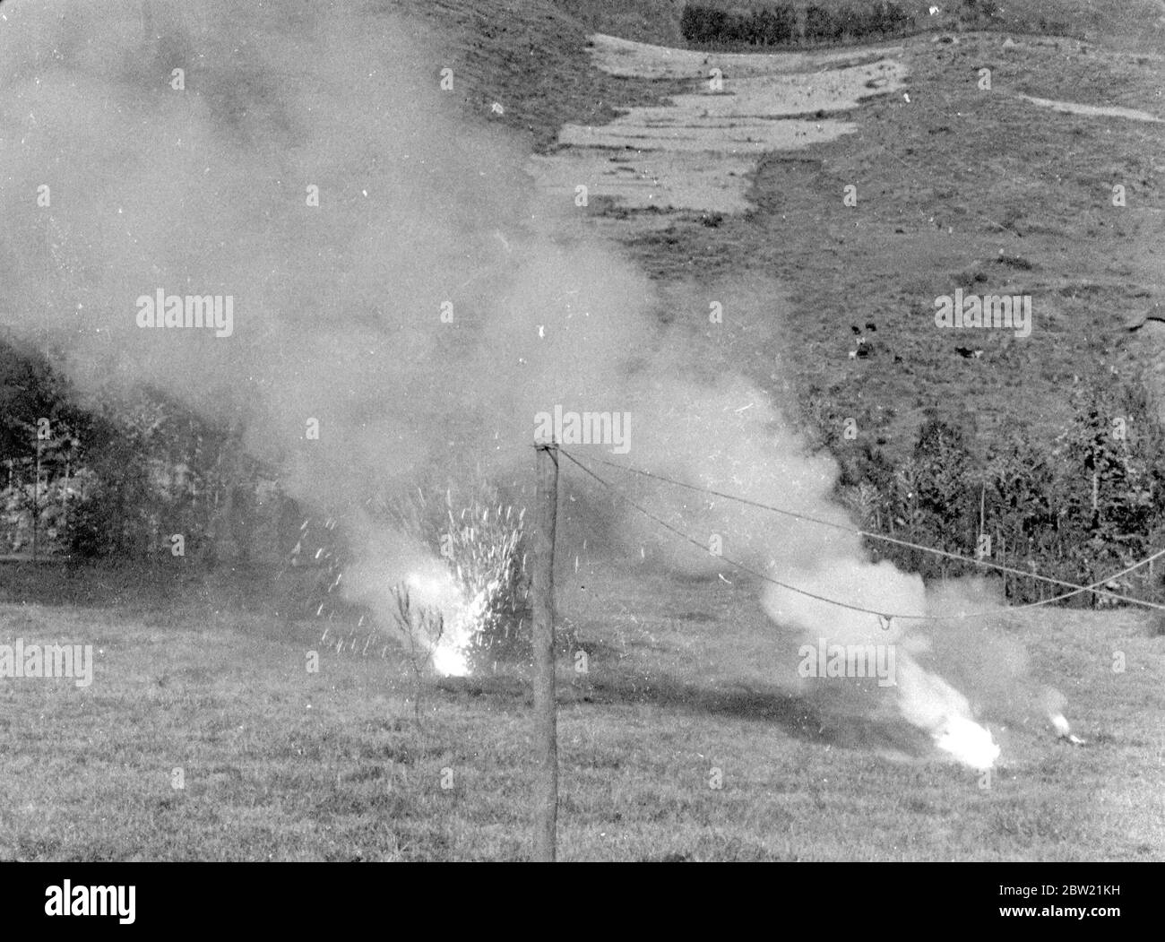 Italian Ethiopian war , 1935 -1936 The bombing of the Ethiopian village ...