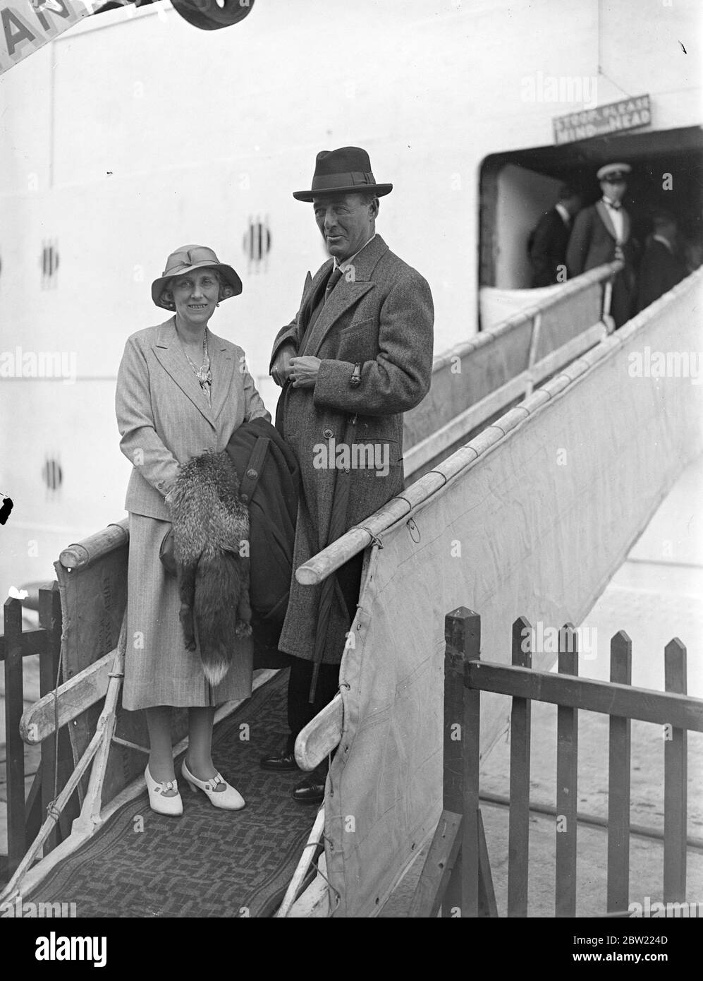 Lord and lady Mottistone were passengers on the Empress of Britain when ...
