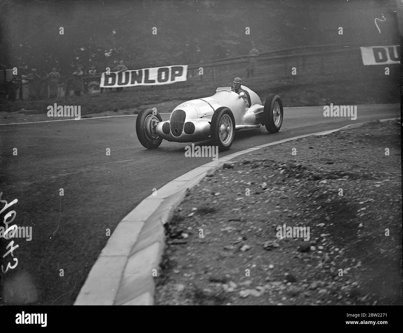 Dick Seaman practising in his new 200 miles an hour Mercedes. Famous ...