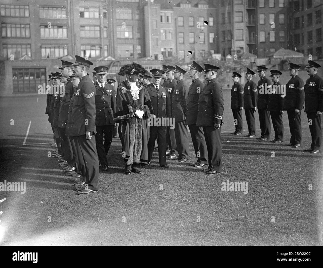 Lord mayor inspects, City of London specials. The Lord Mayor, Sir ...