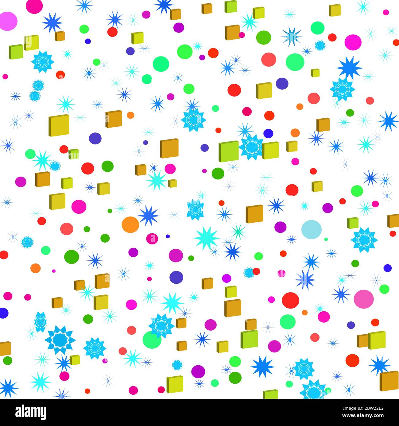 colorful confetti on white background Stock Vector Image & Art - Alamy