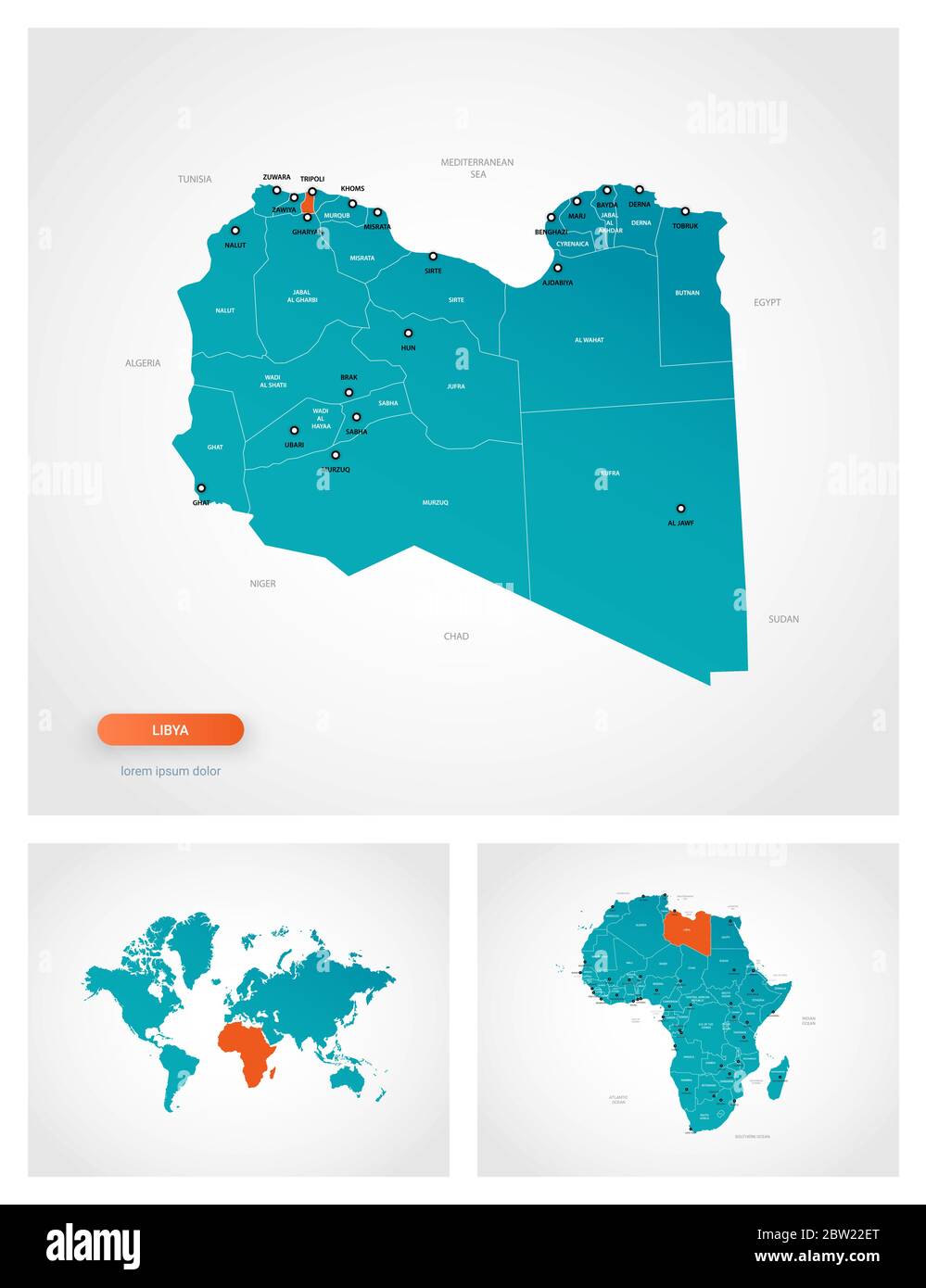 libya on african map