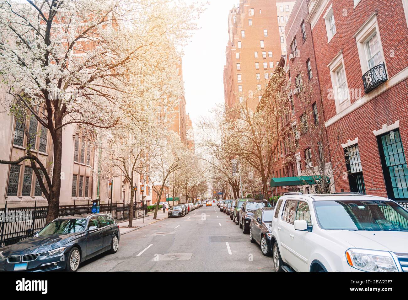 Empty streets in West Village at New York Manhattan, USA Stock Photo ...