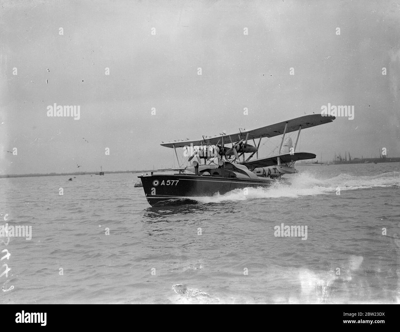 The new target boat speeding over Southampton Water during trials. A ...