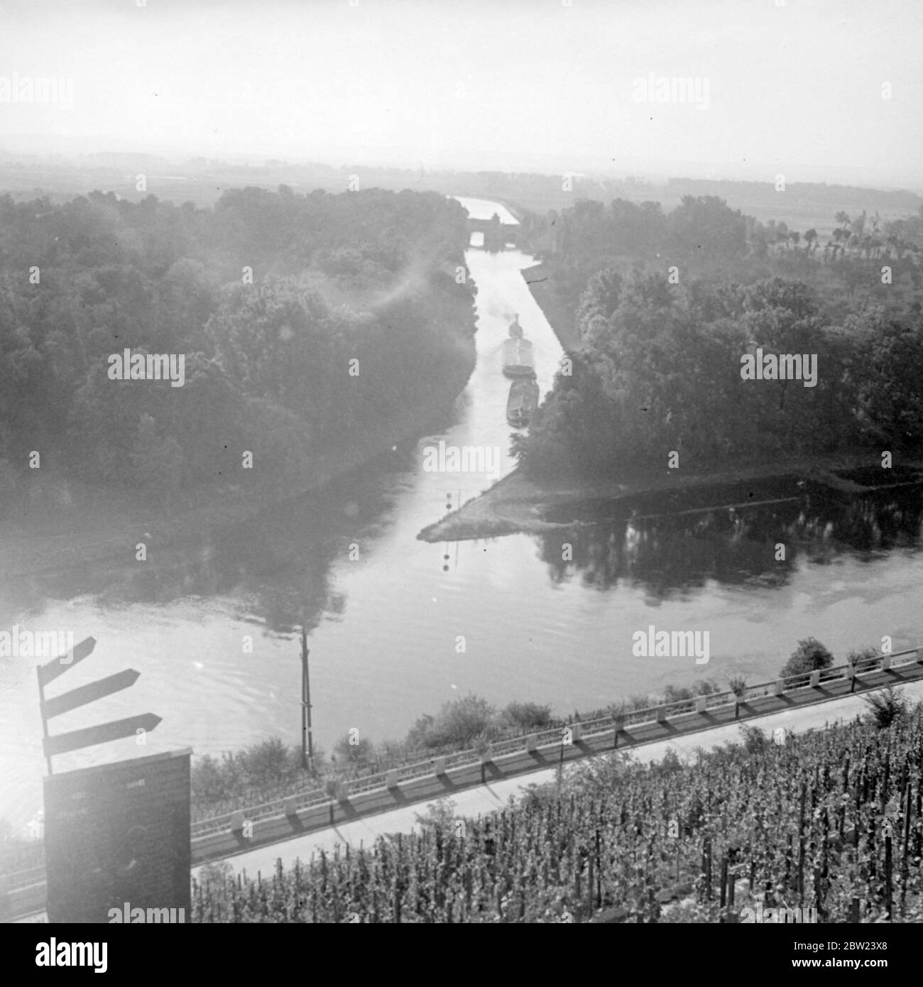 One of the waterways of the River Alba Melnic, Czechoslovakia [no date ...