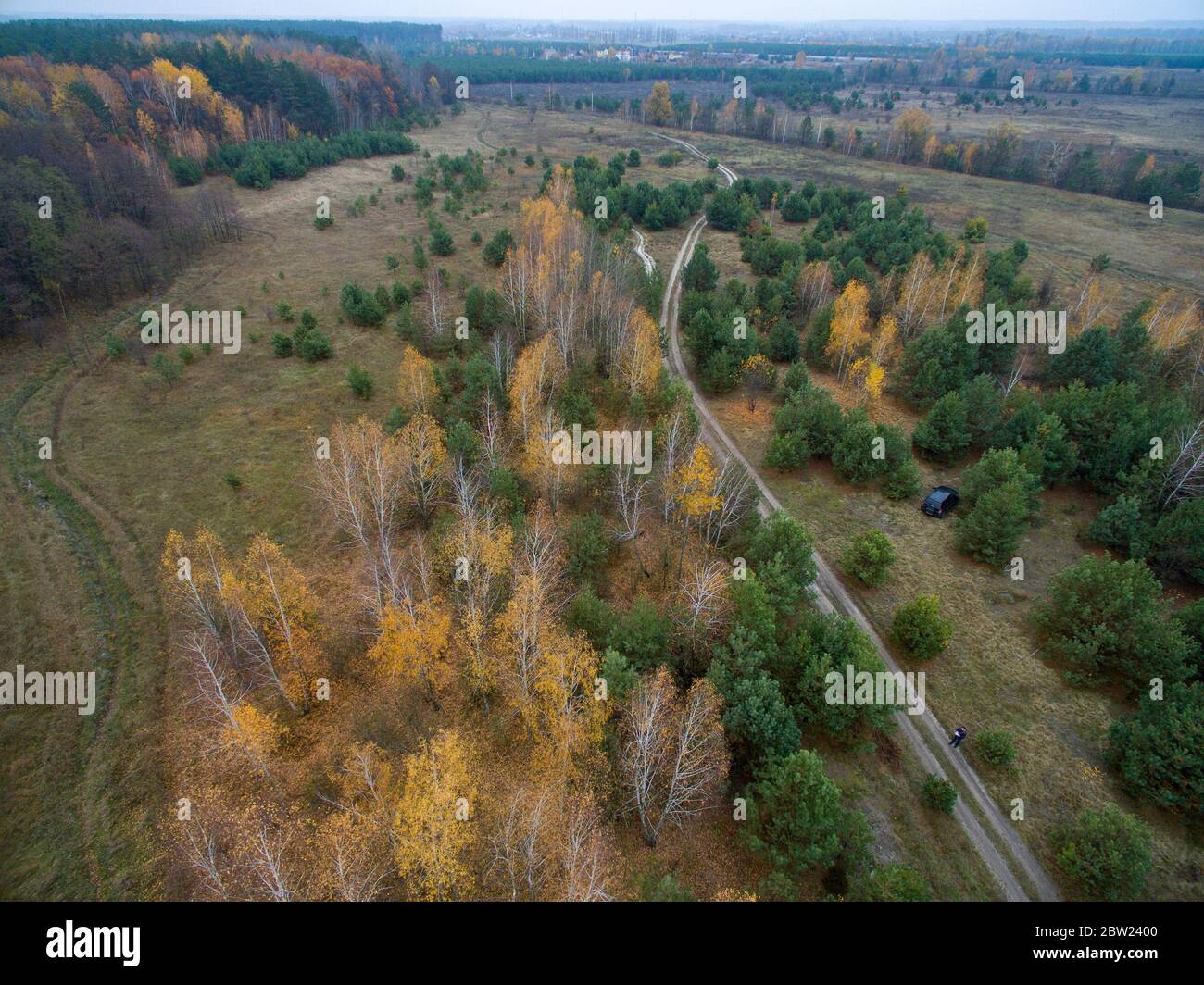 country road, view from above, aerial view Stock Photo - Alamy