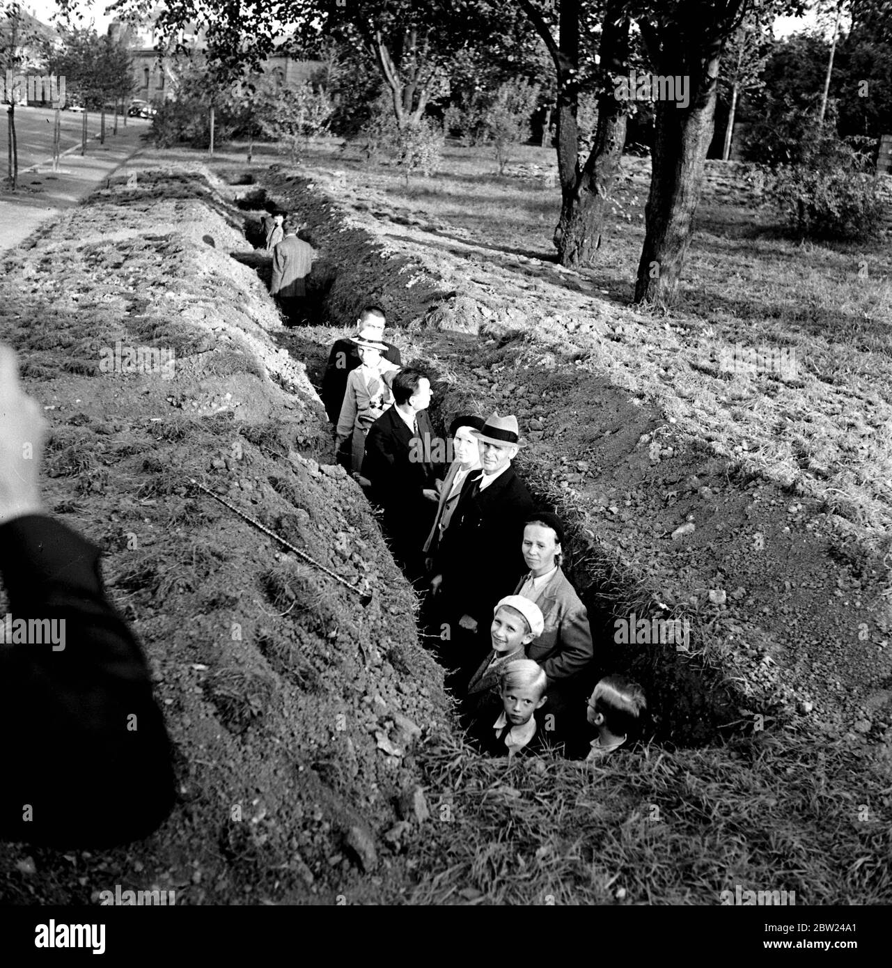Air raid trenches in Prague Stock Photo - Alamy