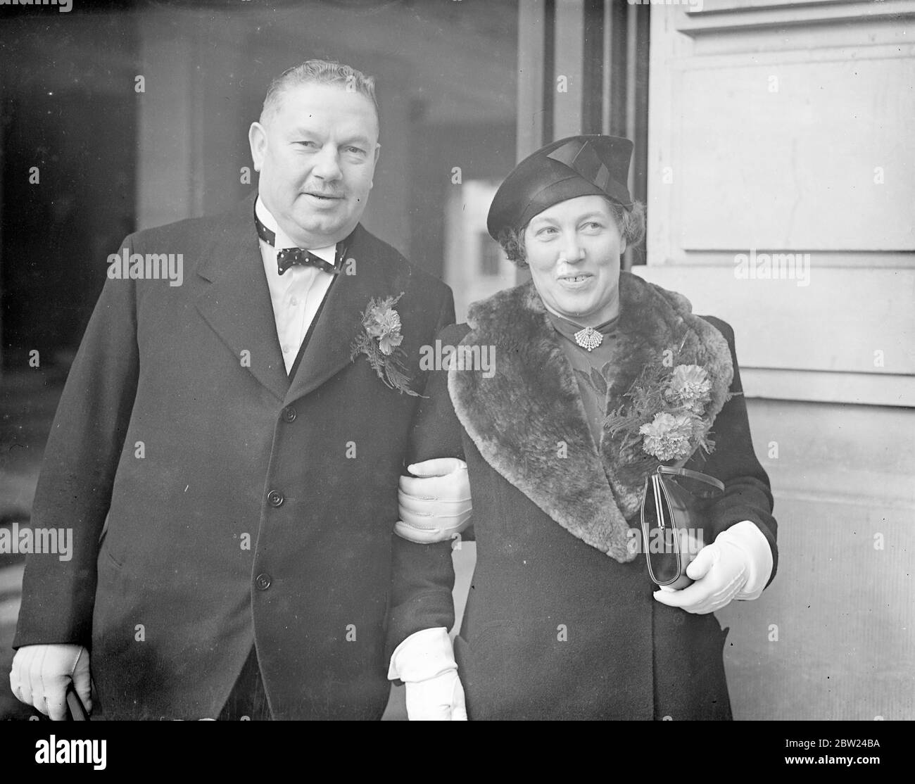MP marries his housekeeper at London register office. Mr George Hicks ...