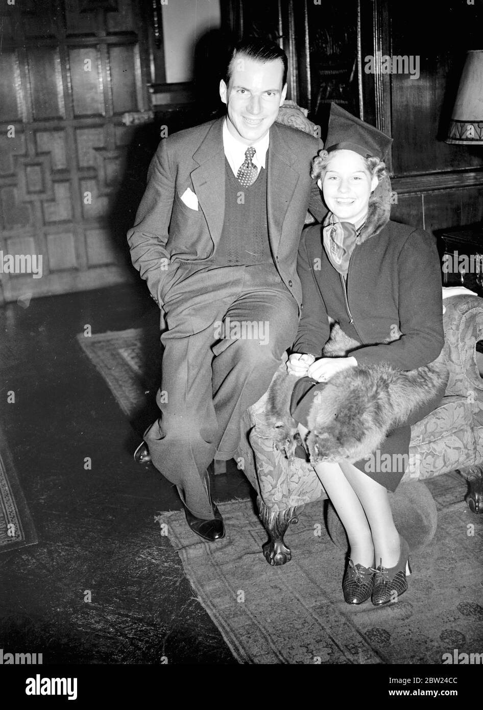 Dick Seaman and his German fiancee in London. Here for international ...