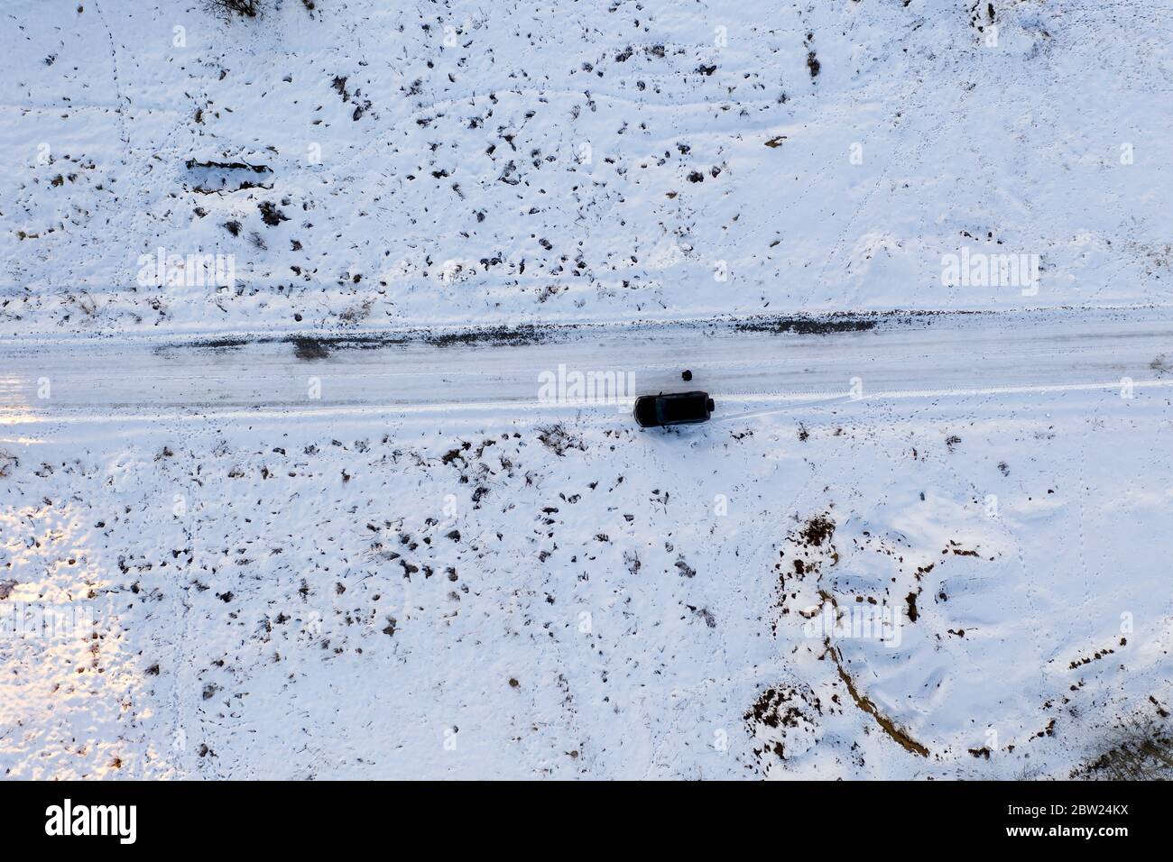 road of small gravel, view from above Stock Photo - Alamy