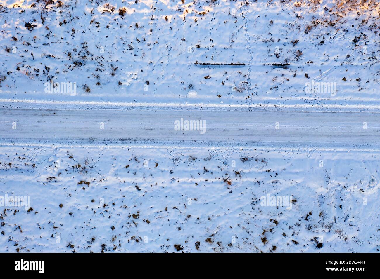 road of small gravel, view from above Stock Photo - Alamy
