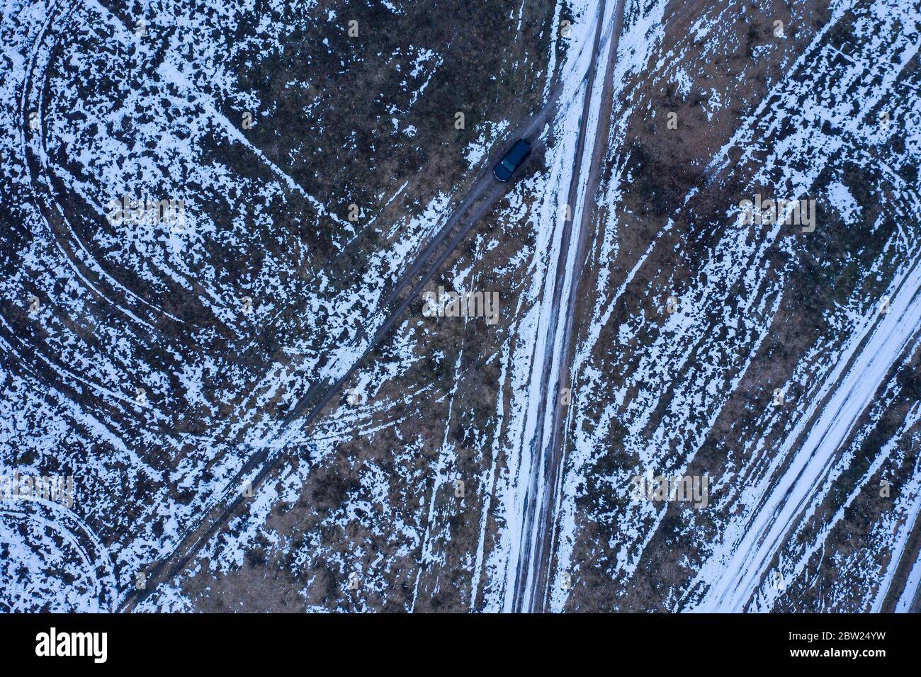 country road, view from above, aerial view Stock Photo - Alamy