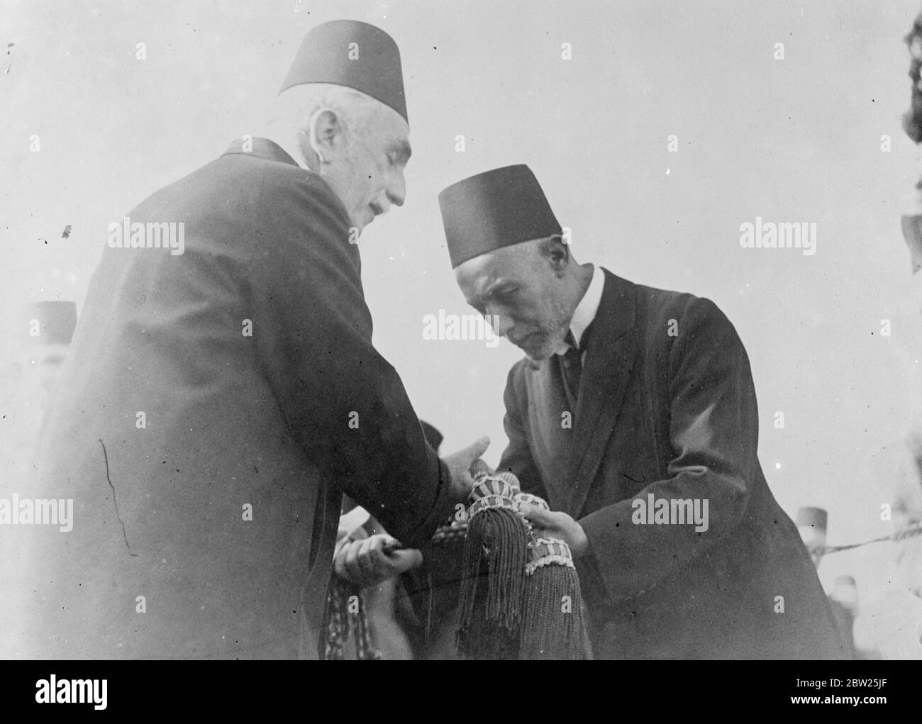 Holy Carpet on the way to Mecca. Crown Prince Mohamed, who represents ...