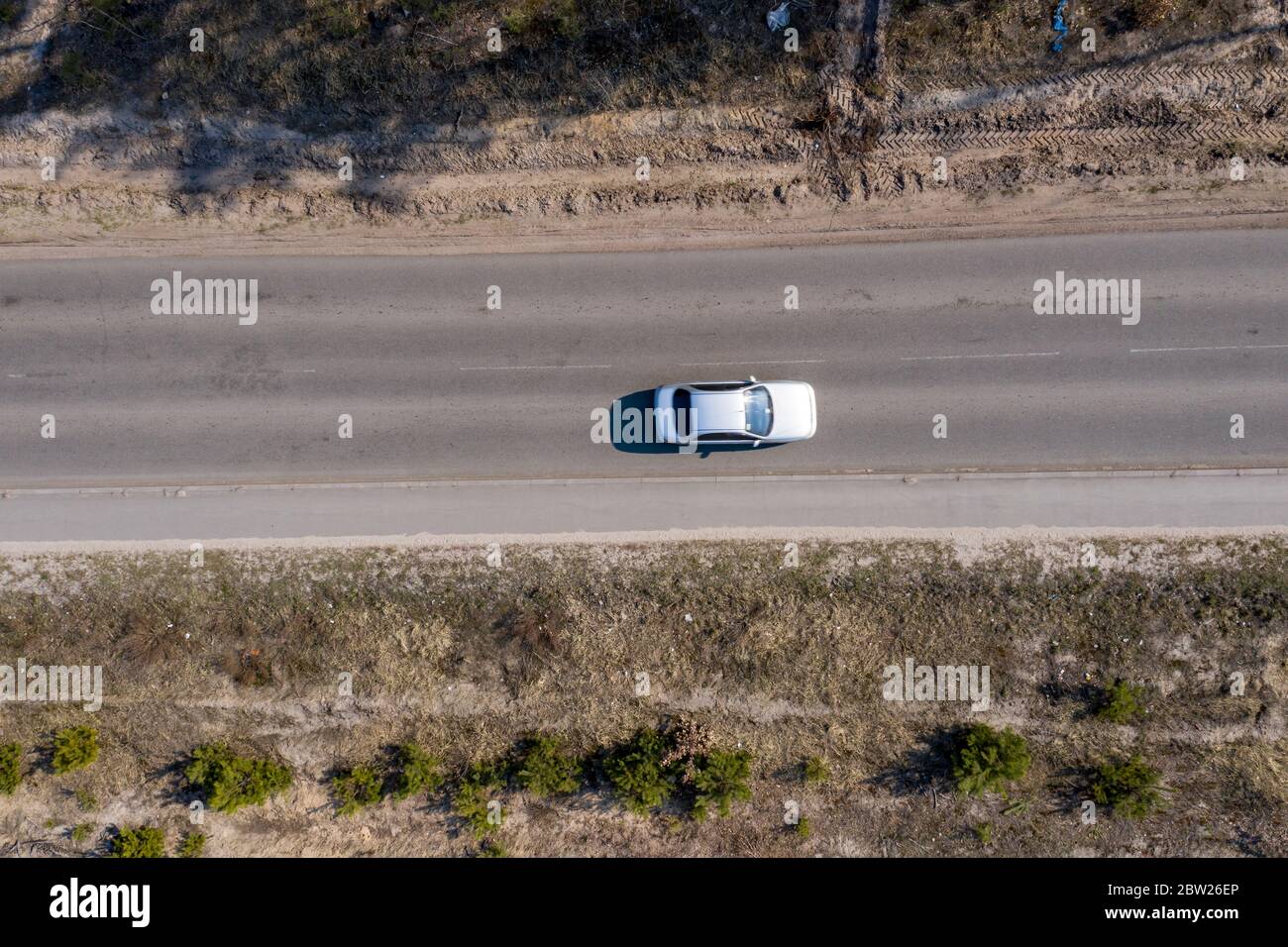 asphalt road, view from above Stock Photo - Alamy