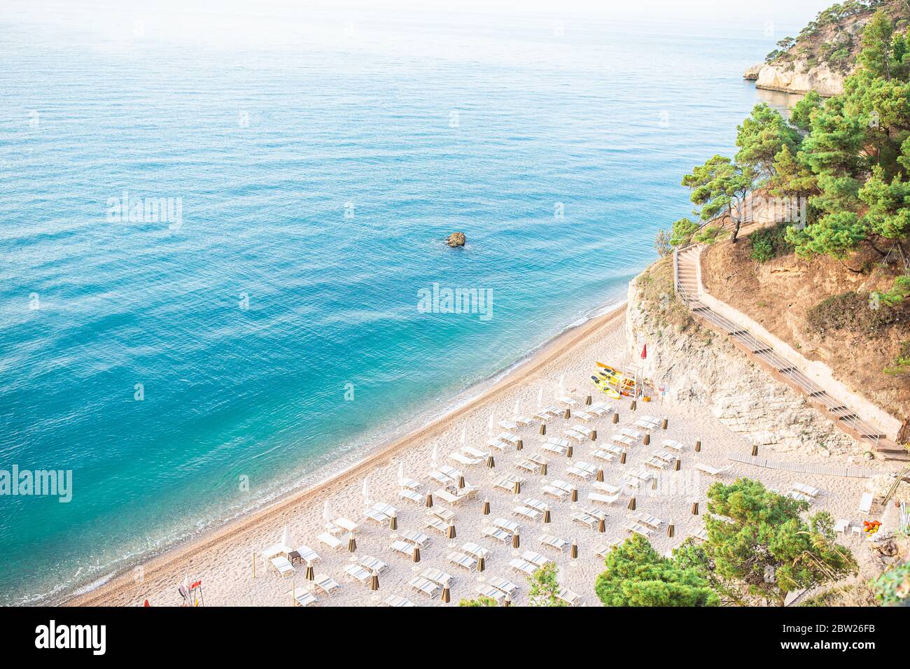 Beautiful beach with clear water in the reserve Gargano Stock Photo - Alamy