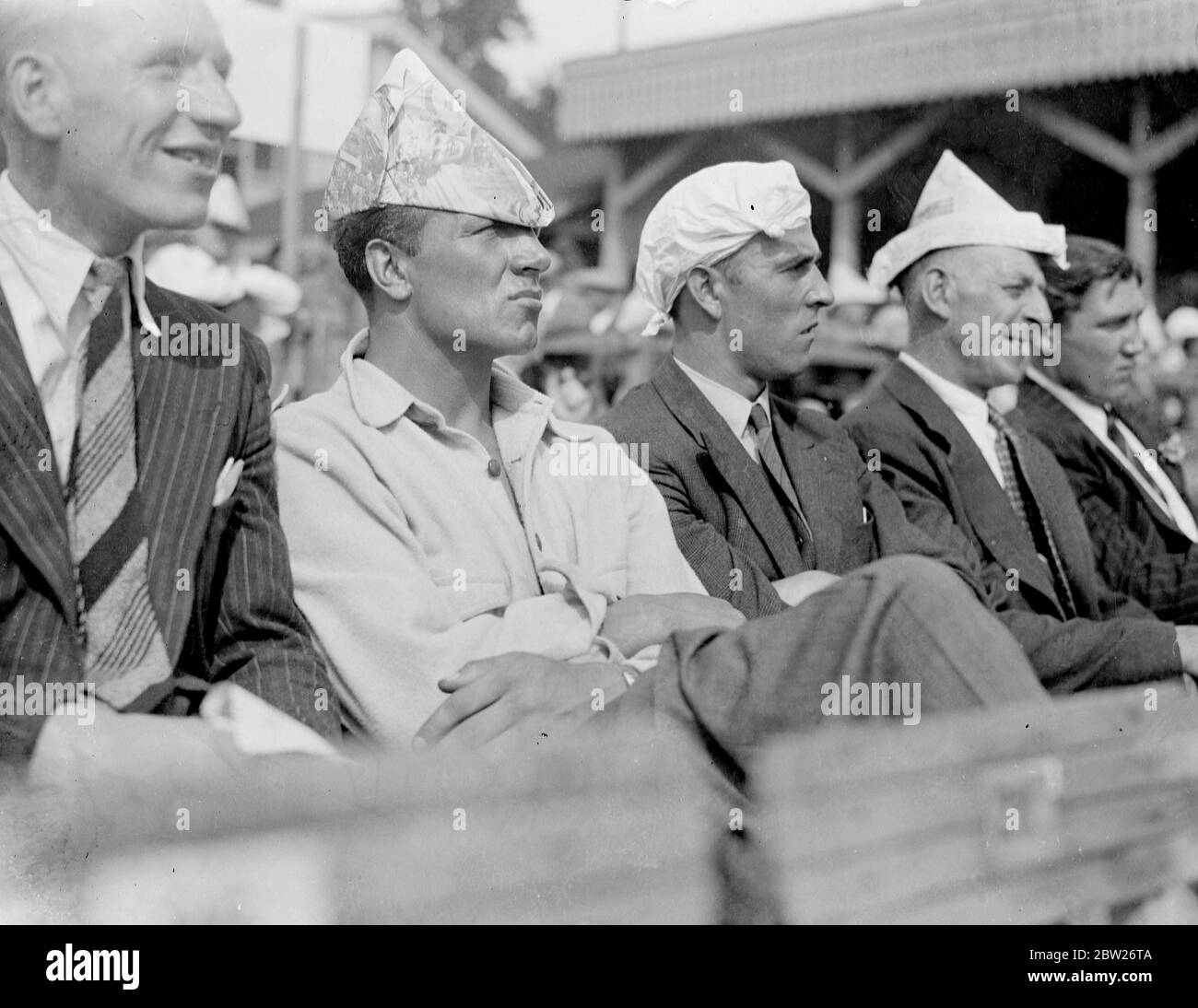 Eddie Phillips is a sun hat!. Eddie Phillips (on left), leading ...