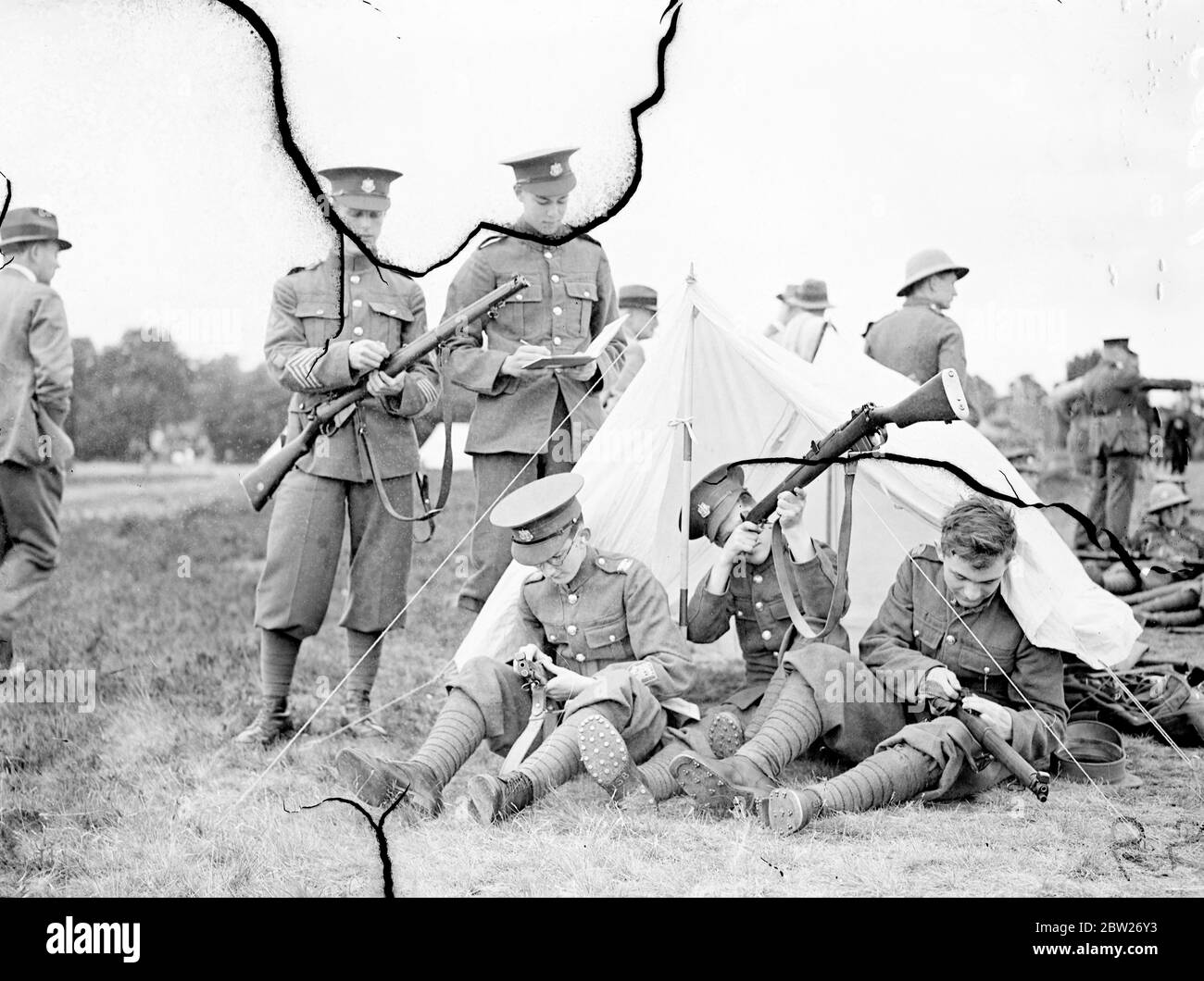 Public schoolboys shoot for Ashburton Shield at Bisley. Boys from the ...