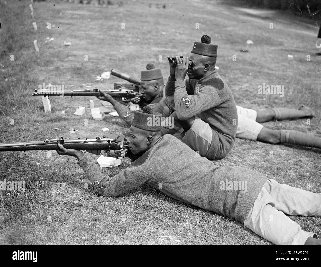 Marksmen of a colonial regiment from Gold Coast - Royal West African ...
