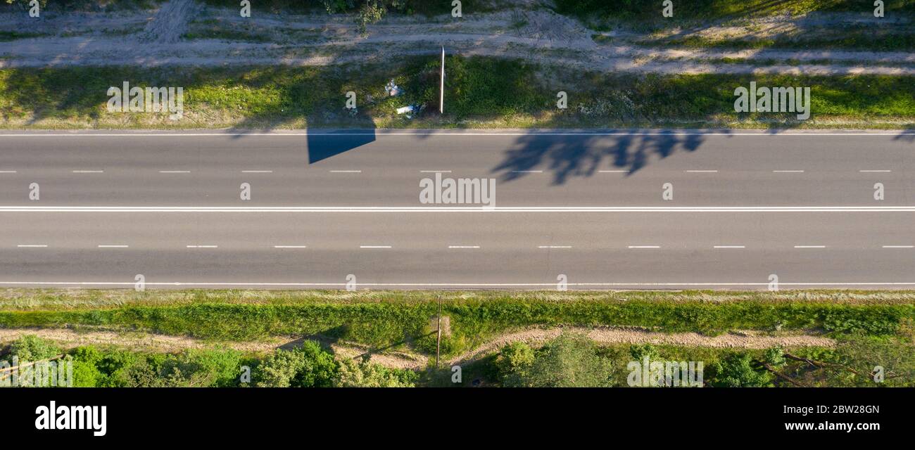 asphalt road, view from above Stock Photo - Alamy