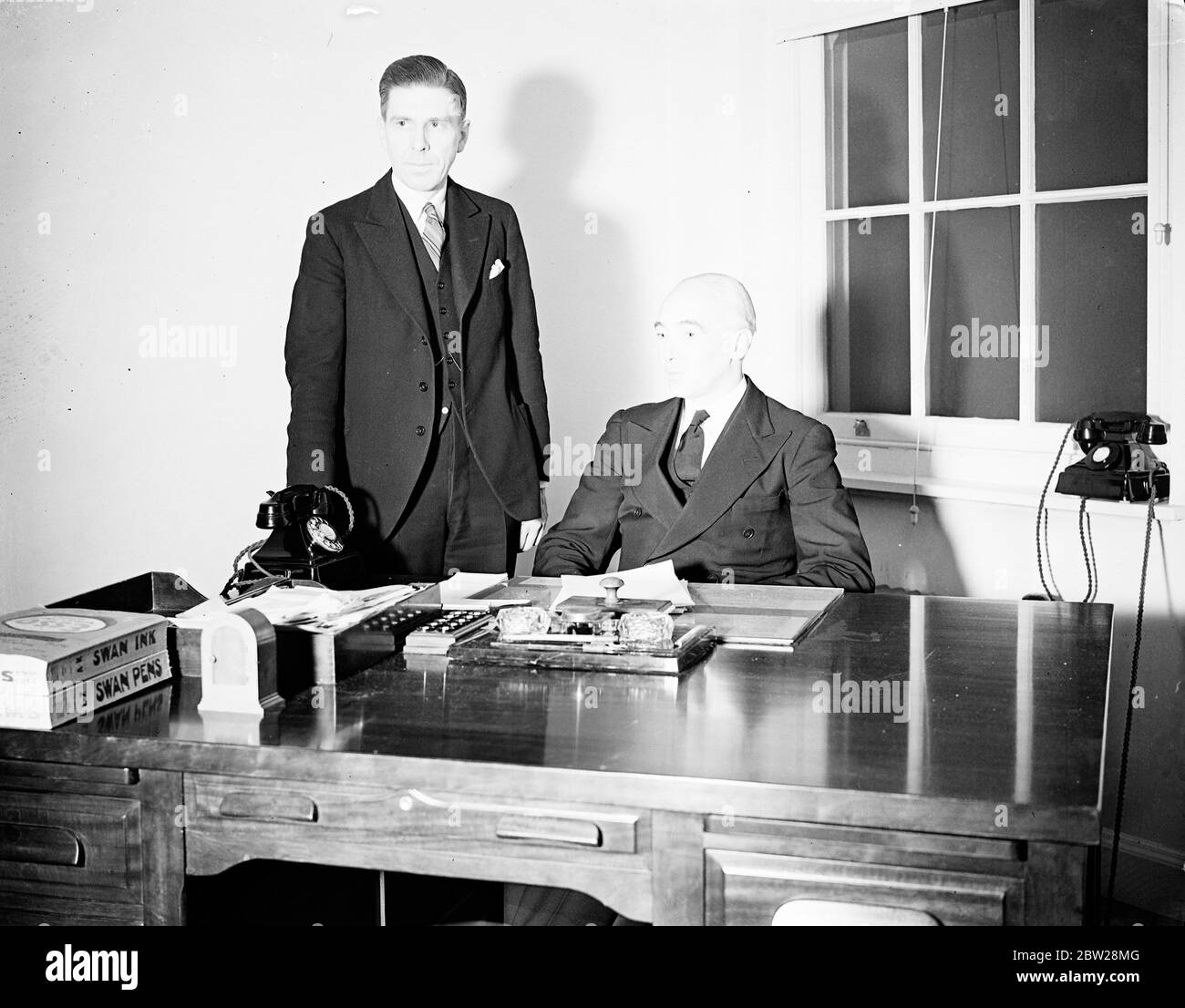 Staff of America's new 'skyscraper' Embassy in London. In one of London ...