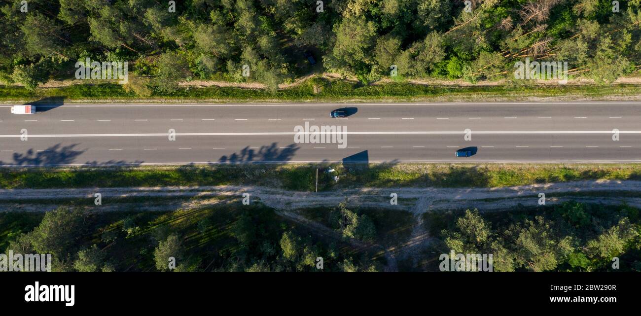 asphalt road, view from above Stock Photo - Alamy
