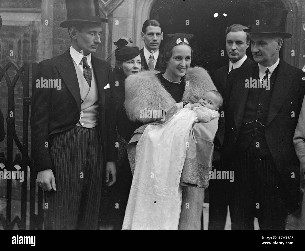 Son of Lady Pamela Berry christened in Chapel of Gray's Inn. The four ...