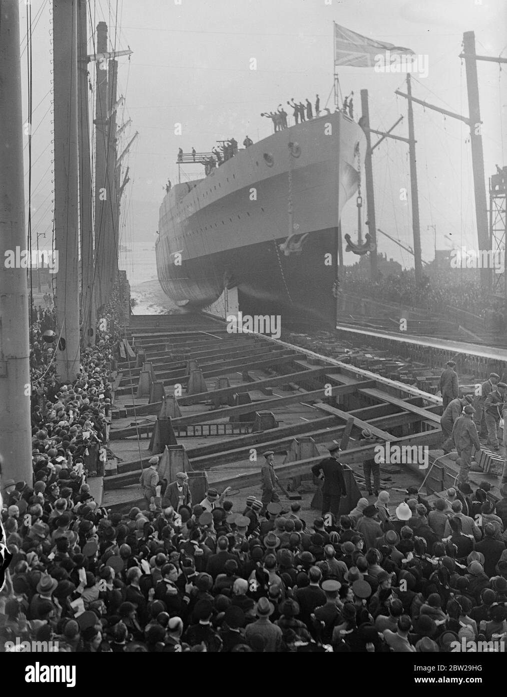 Duchess of Gloucester launches new cruiser 'HMS Gloucester (62). The ...
