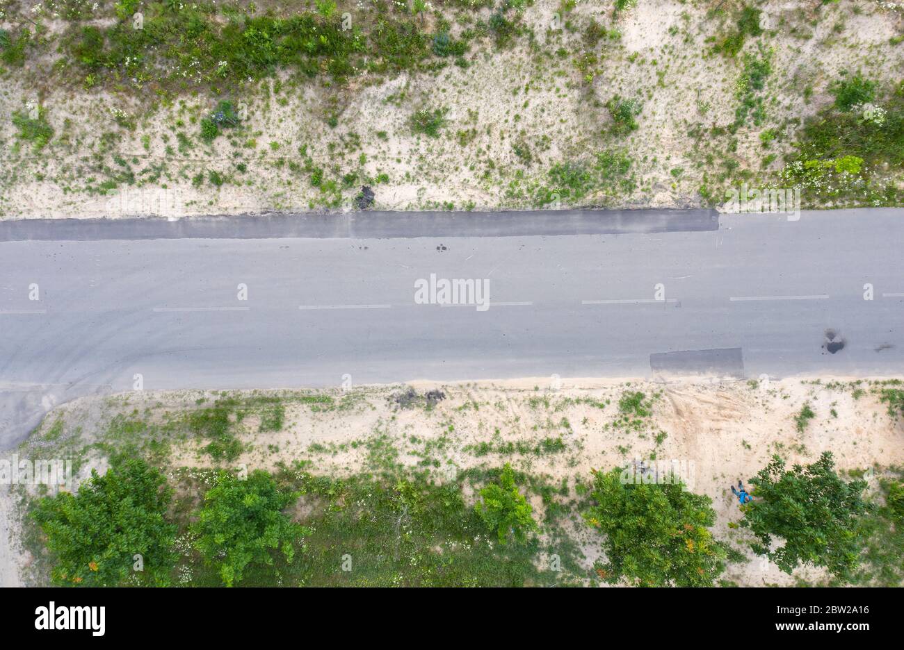 asphalt road, view from above Stock Photo - Alamy