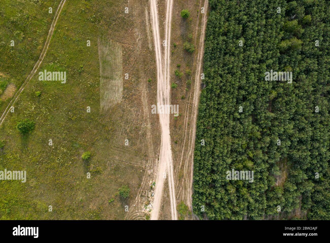 country road, view from above, aerial view Stock Photo - Alamy