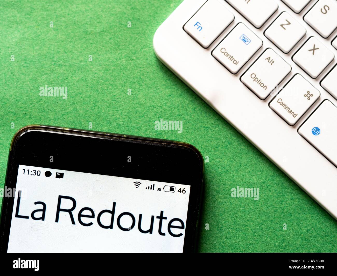 In this photo illustration e-commerce La Redoute logo is seen displayed ...