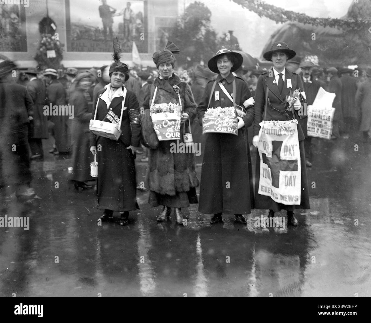 Trafalgar Day 1915 - Trafalgar Square. Our Flag Day in London. 1915 ...