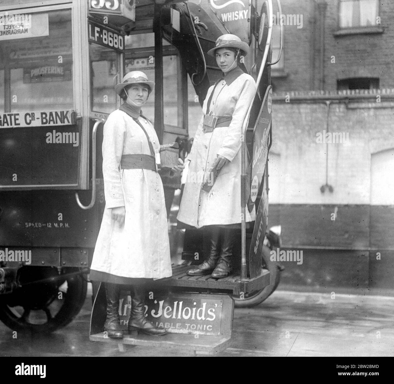 Conductresses in their new summer uniform. undated Stock Photo - Alamy