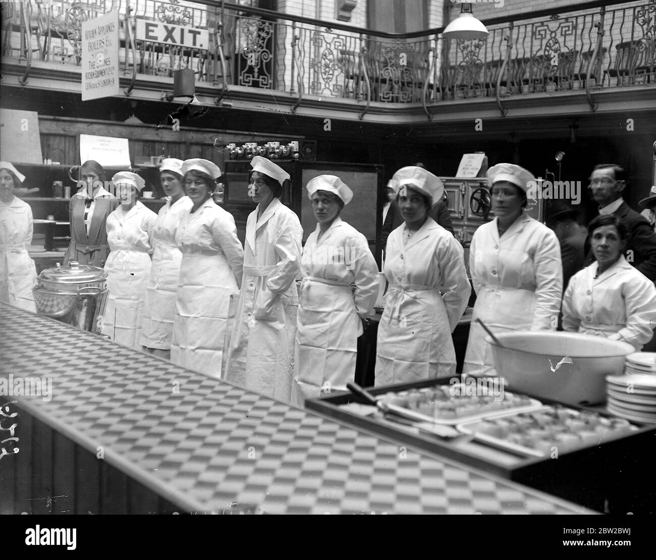 Lord Rhondda opens National Kitchen at Poplar. March 1918 Stock Photo ...