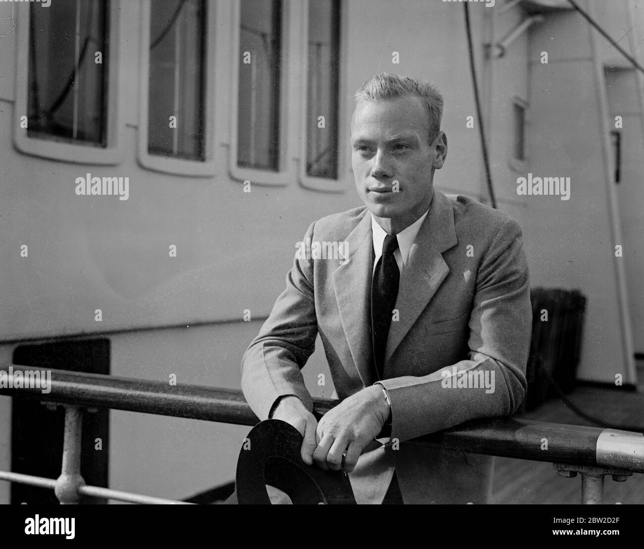 Joseph William Burk, the American sculler. June 1939 Stock Photo - Alamy
