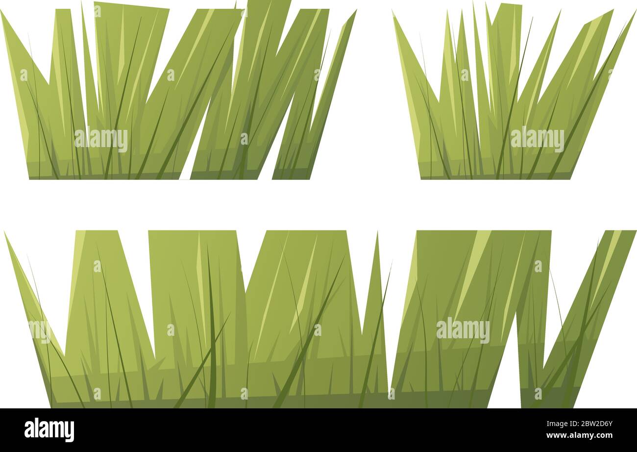 Green grass in flat cartoon style. Vector Stock Vector Image & Art - Alamy