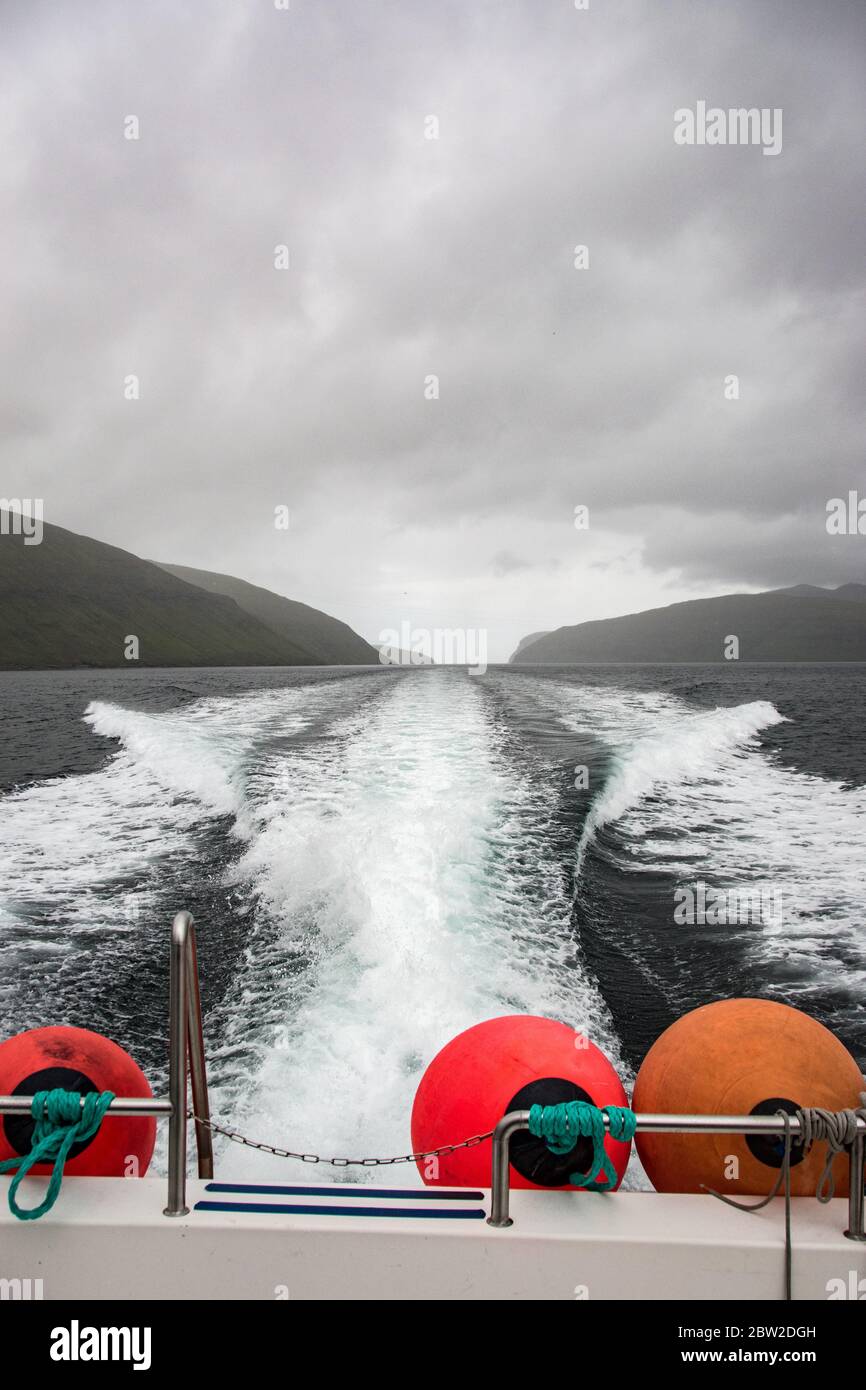 back wave of a motor boat Stock Photo - Alamy