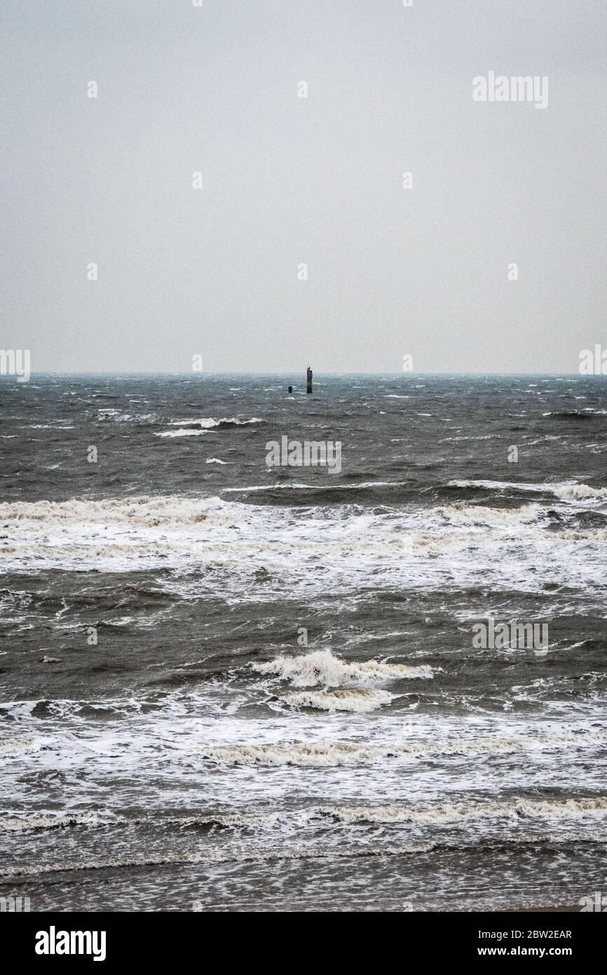 calm and rough north sea Stock Photo - Alamy