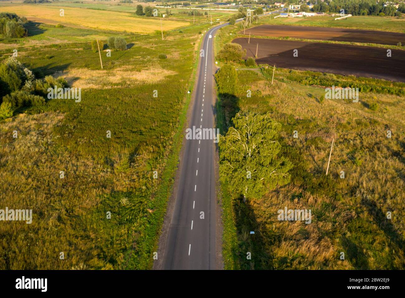 asphalt road, view from above Stock Photo - Alamy
