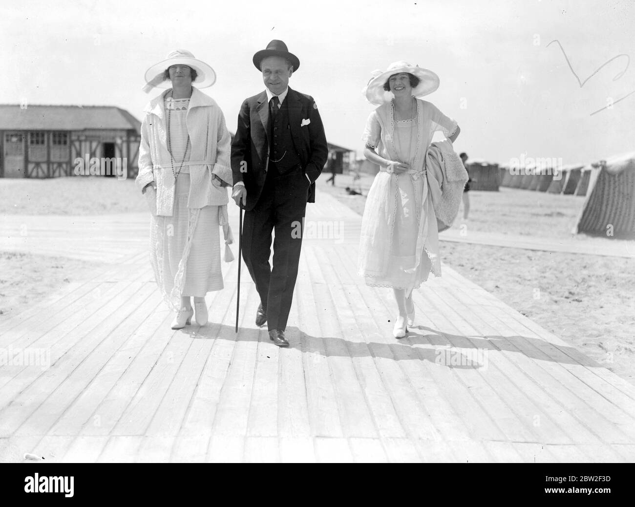 Lord and Lady Beaverbrook and Miss Drury at Deauville 14 August 1922 ...