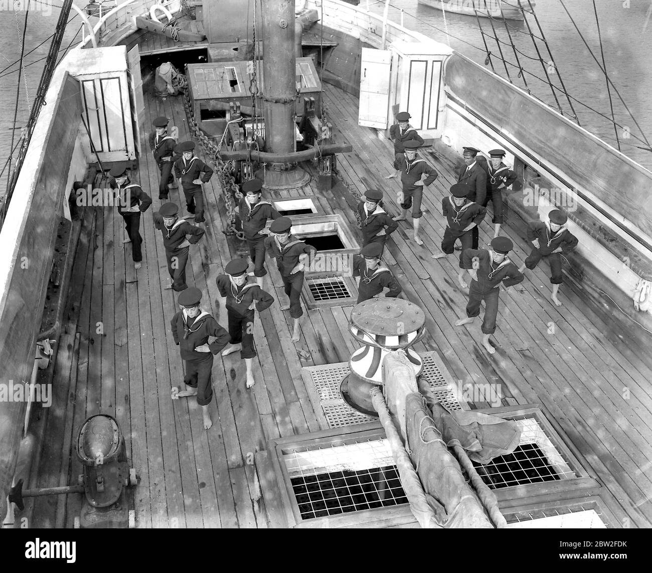 Training Ship T.S. 'Mercury'. Boys are training for the special ...