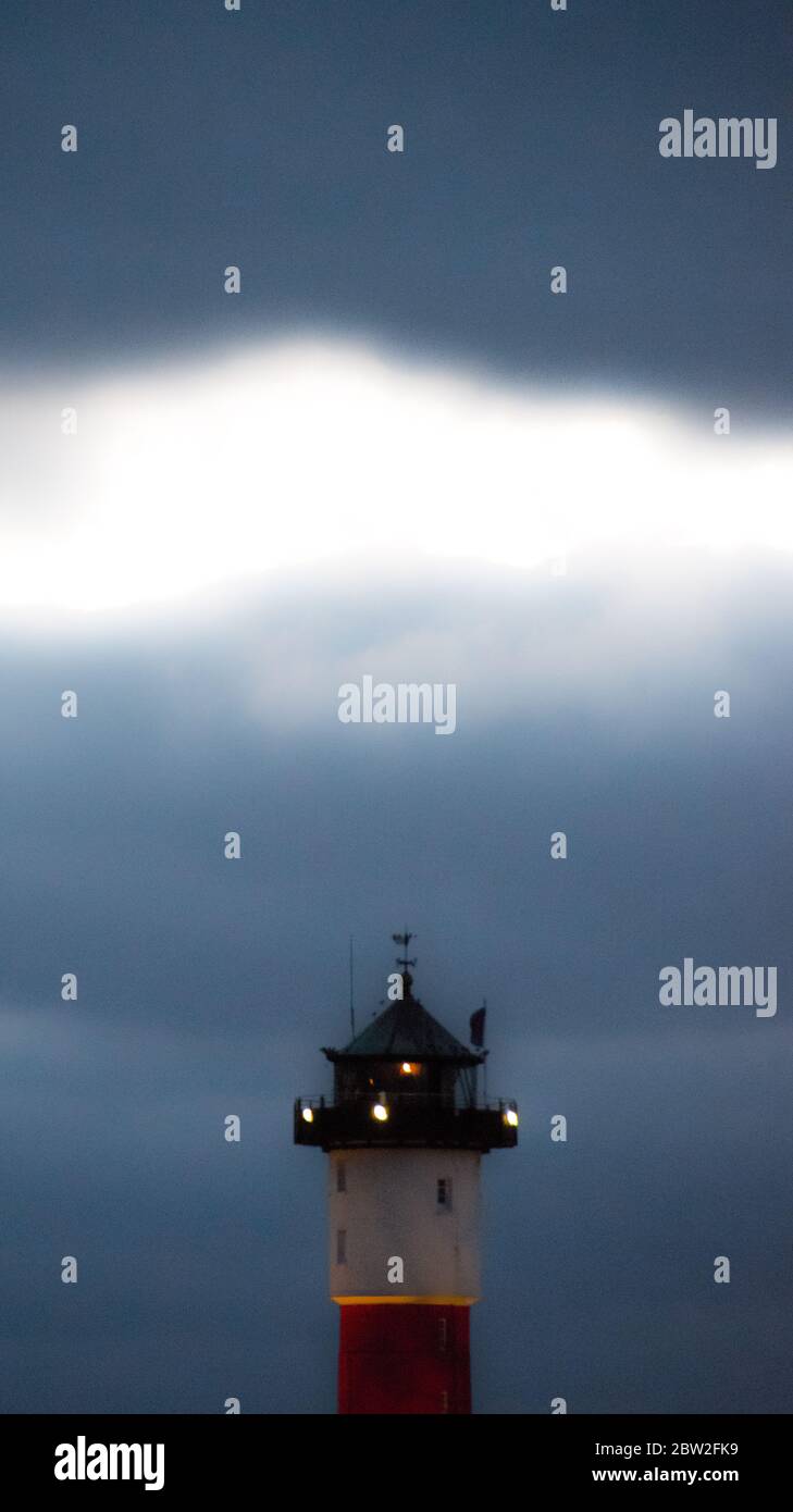 red lighthouse on wangerooge island Stock Photo - Alamy