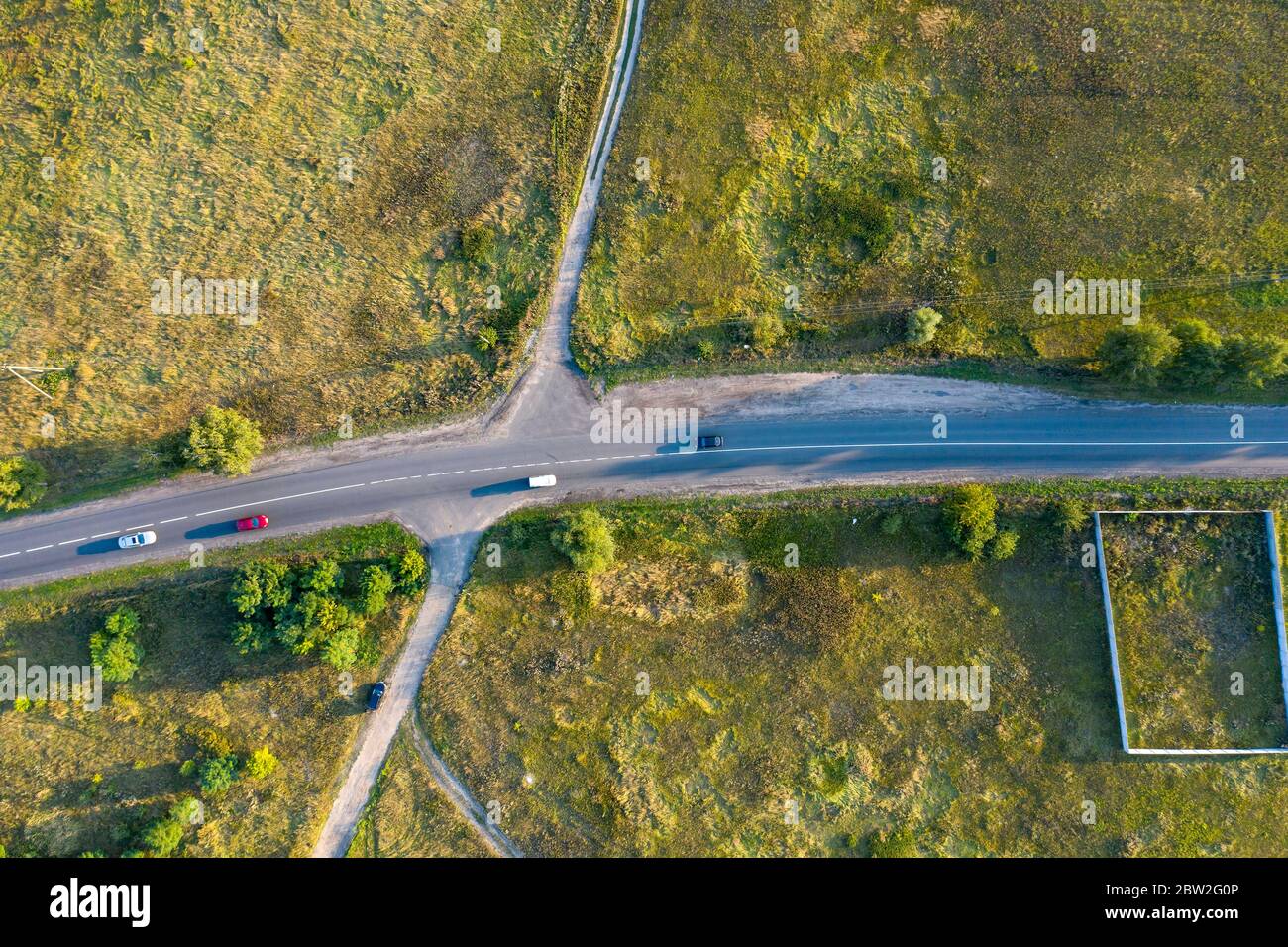 asphalt road, view from above Stock Photo - Alamy