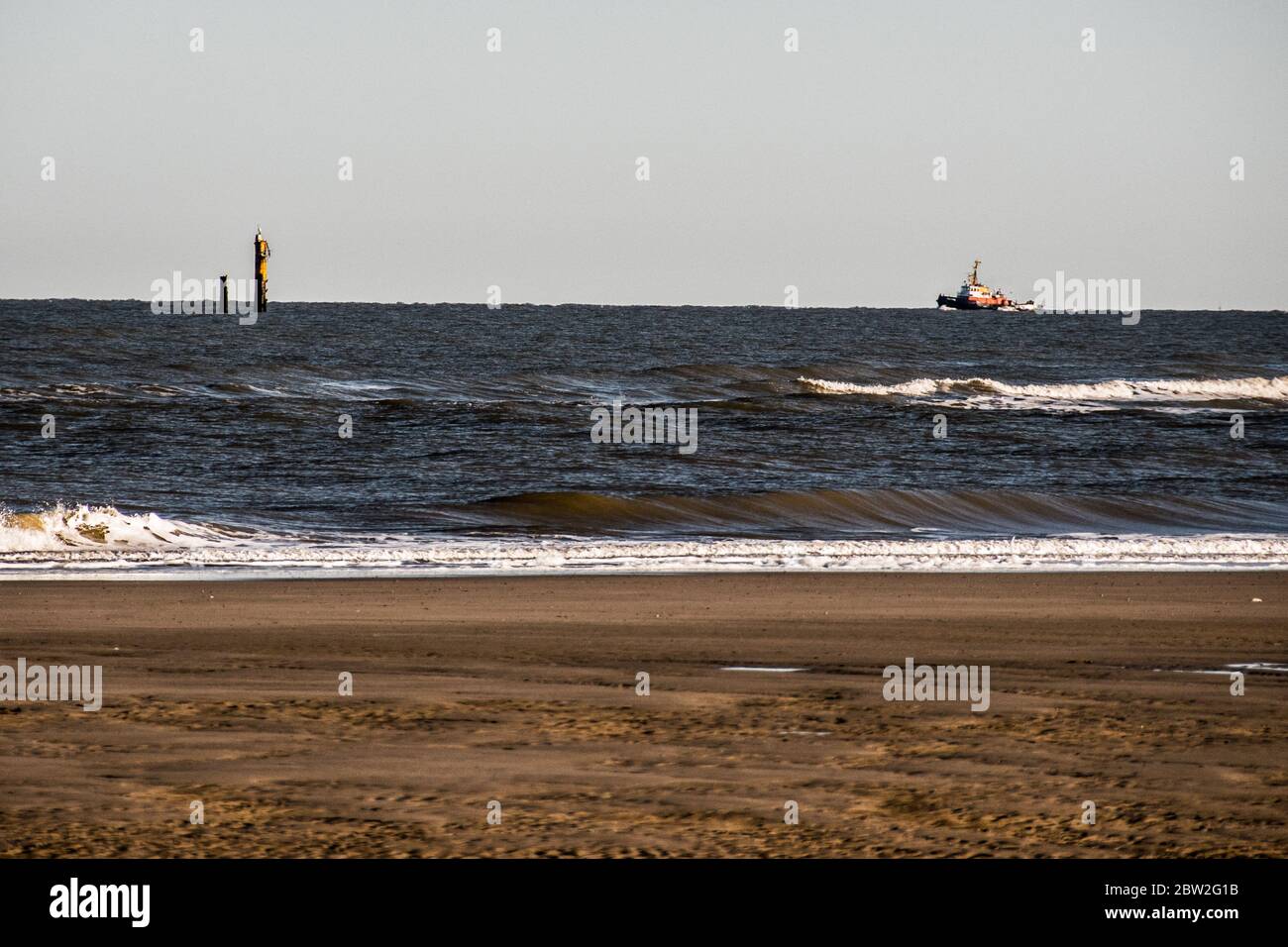 calm and rough north sea Stock Photo - Alamy