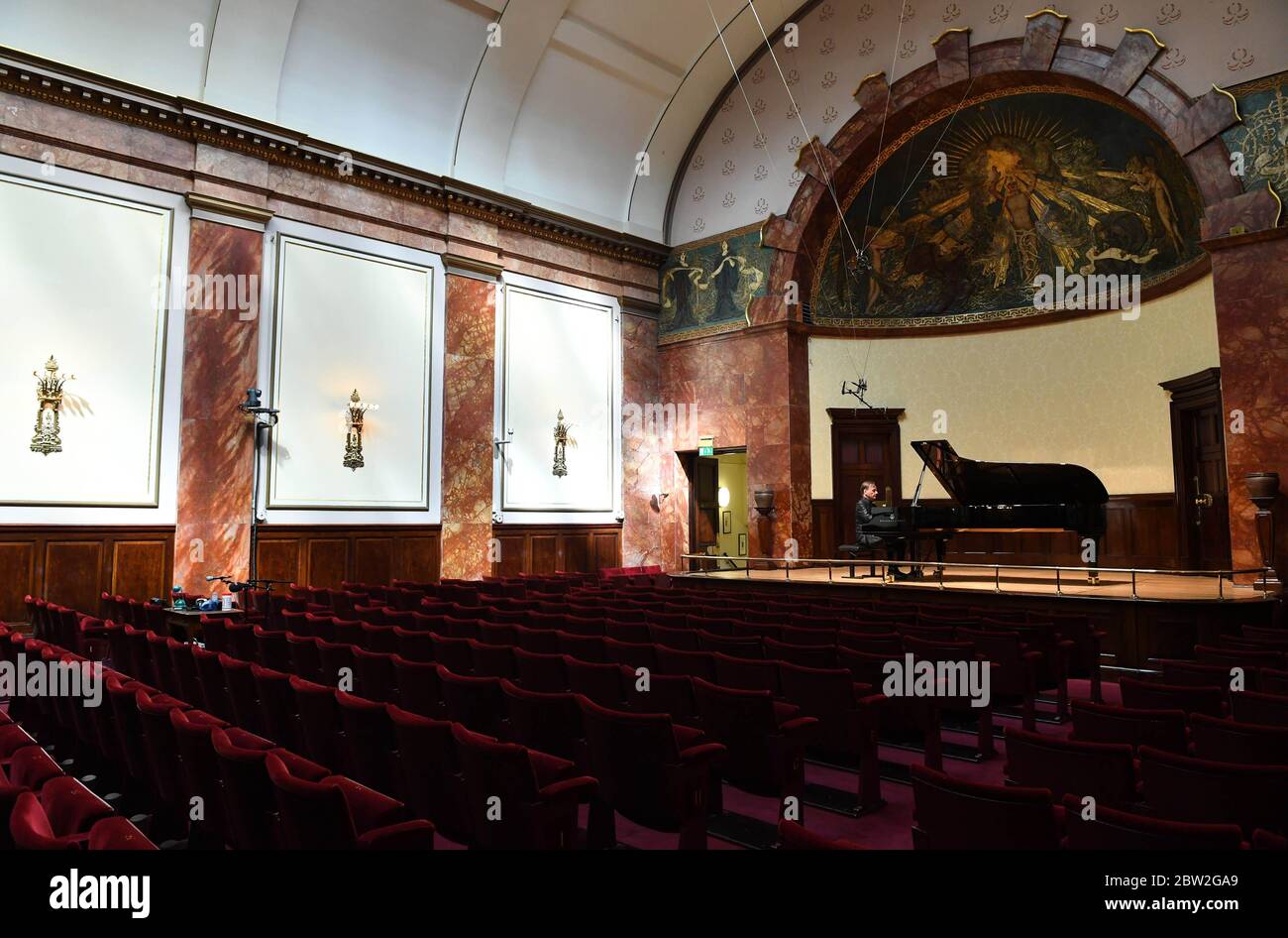 EDITORIAL USE ONLY Pianist Stephen Hough rehearses ahead of launching ...