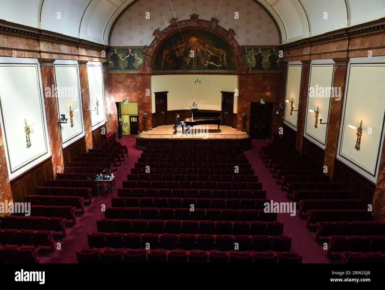 EDITORIAL USE ONLY Pianist Stephen Hough rehearses ahead of launching ...