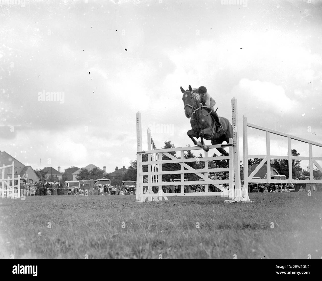 Show Jumping at Westerham Show Hall in Kent. 1934 Stock Photo - Alamy