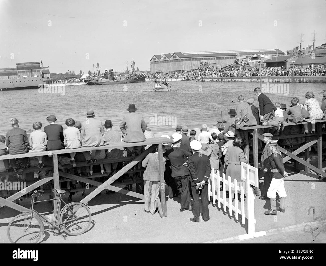 Chatham Navy Week. General view. Photo shows the Royal Navy H class ...