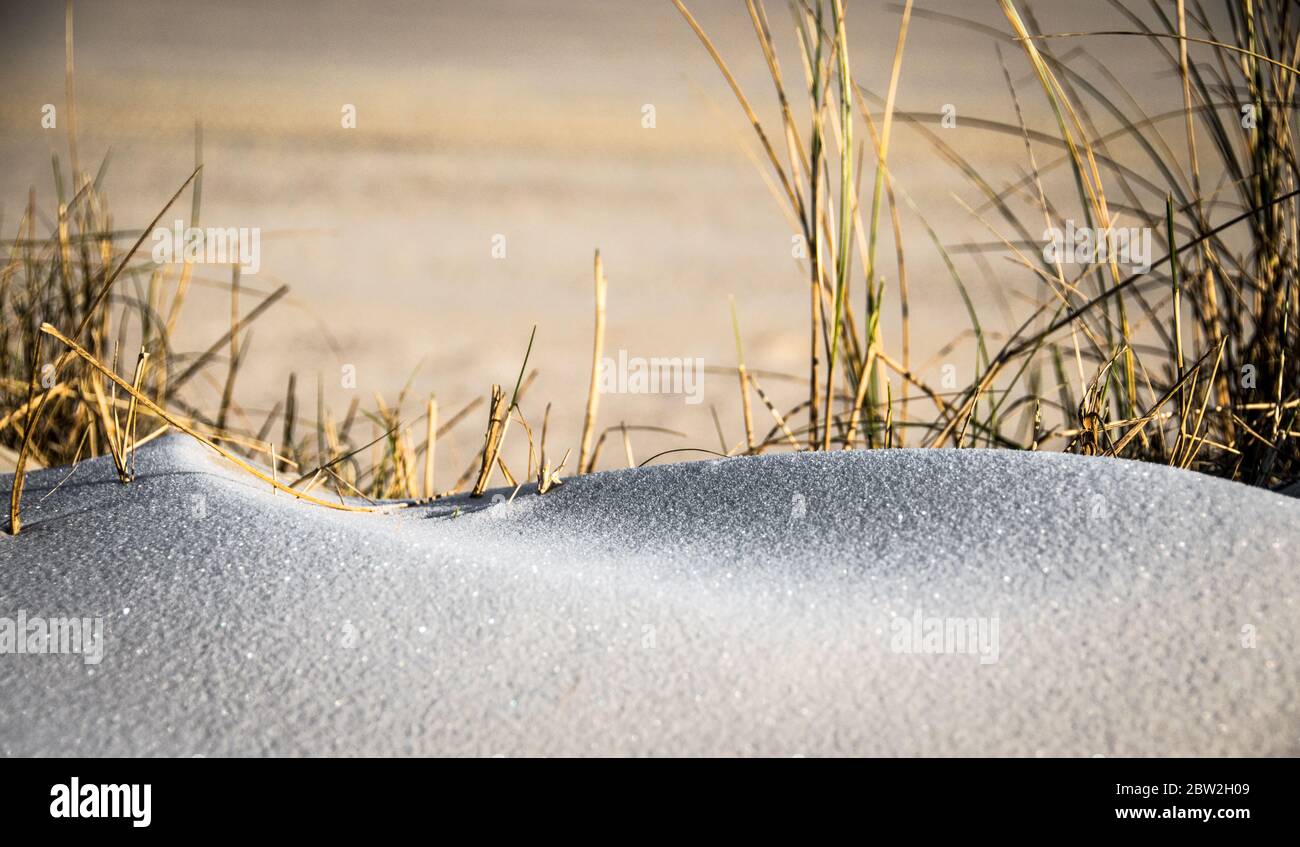 iced sand on the beach Stock Photo - Alamy