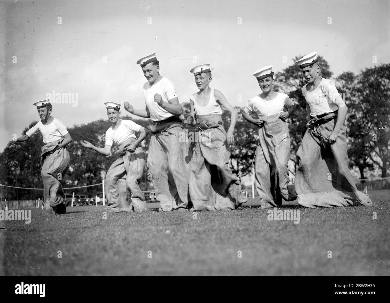TS Arethusa boys sports day at Chatterden (? Chattenden, Kent). 19 ...
