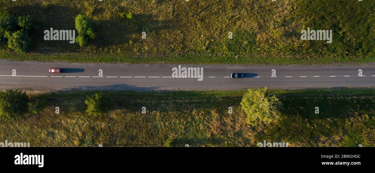 asphalt road, view from above Stock Photo - Alamy